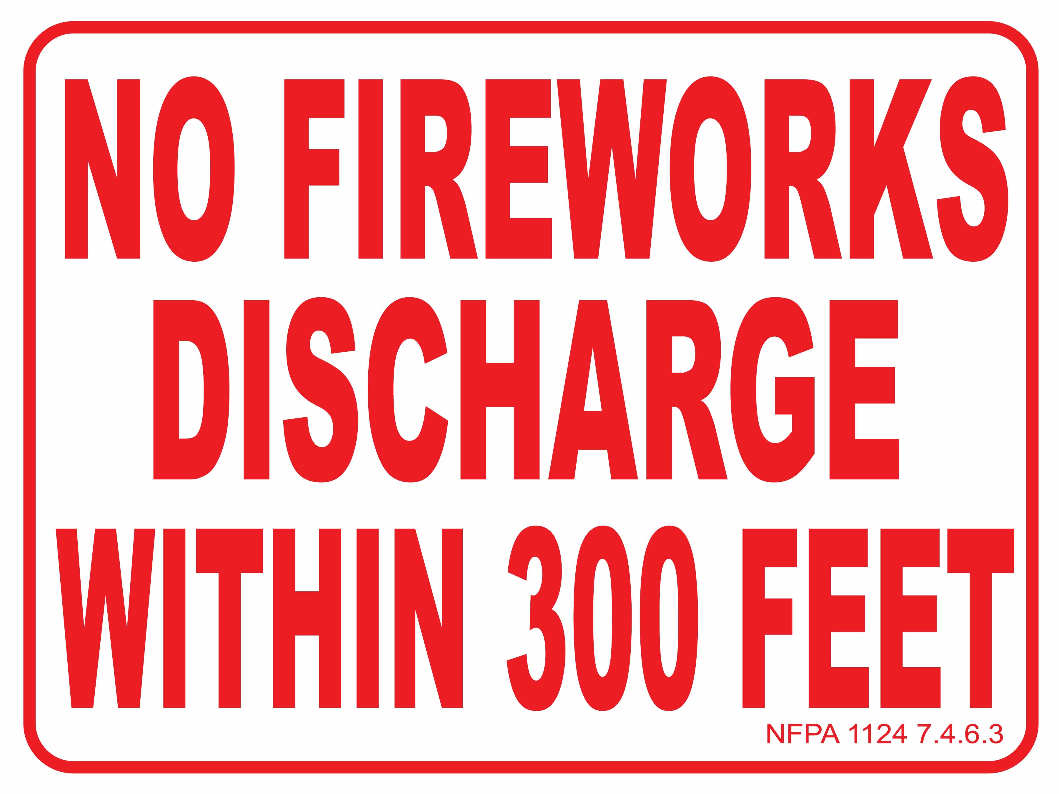 No Fireworks Discharge Sign - 18” x 24” (5-PACK) – Mile High Inflatables